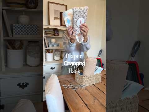 Tired of messy diaper changes? TRY this hack. 👀#diaperchangehack #diapergenie #diaperpail