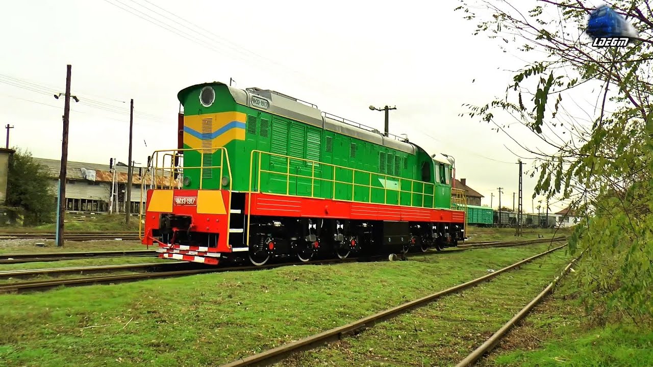 ChME3/ЧМЭ3-1917 ČKD Diesel Locomotive from Ukrain in Gara Halmeu ...