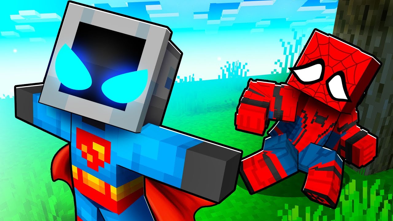 Playing as a Protective Super Hero in Minecraft! - YouTube