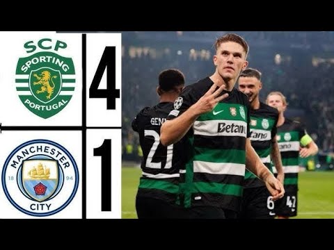 Manchester City THRASHED! Sporting CP 4-1 | UCL Highlights & Goals - YouTube