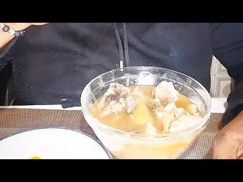 ASMR Mukbang join me guys let's eat Yam and Plantain with Fish and ...