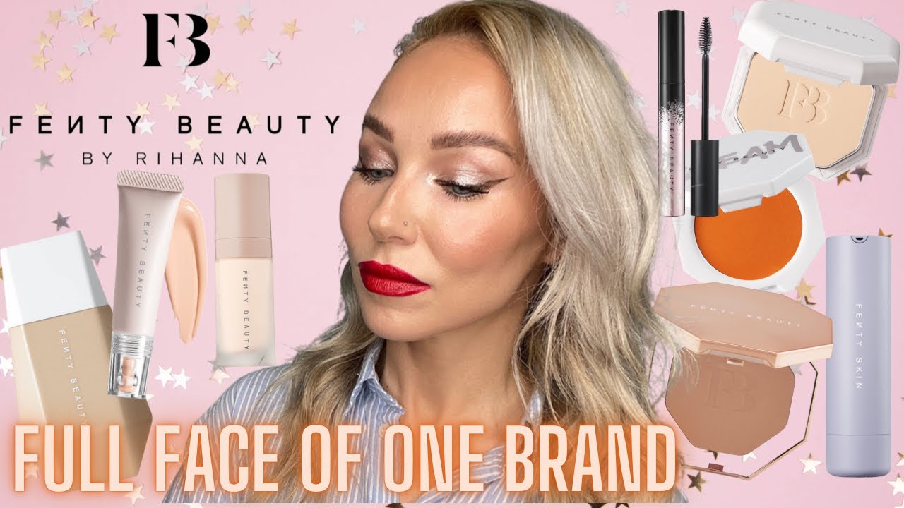 FULL FACE OF FENTY BEAUTY on OILY SKIN / Powder Foundation, Fenty Skin ...