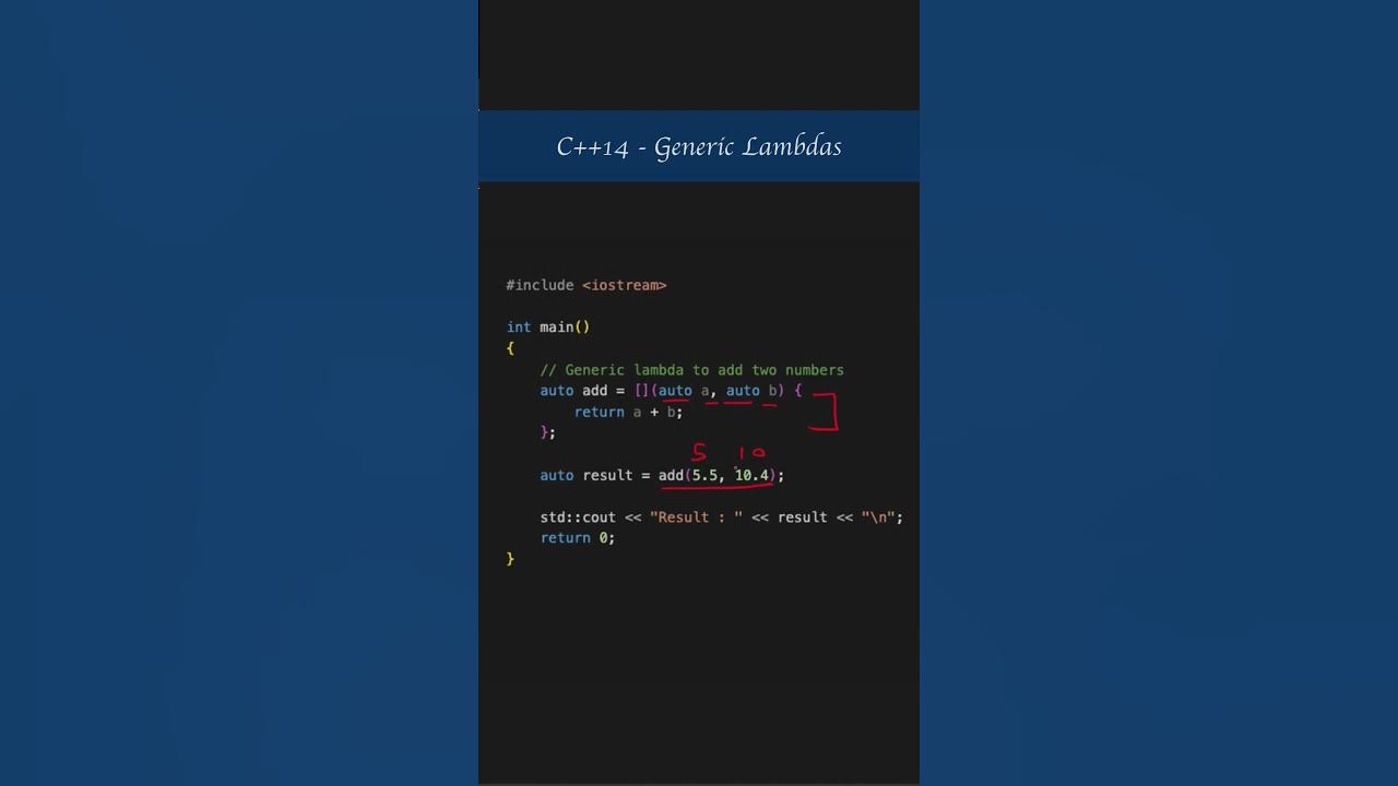 C14 Generic Lambdas In C Youtube