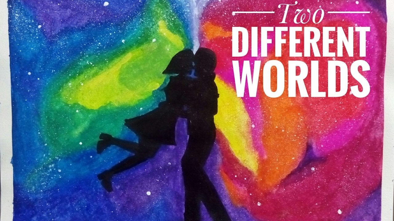 Two Different Worlds | Time lapse | Watercolor painting - YouTube
