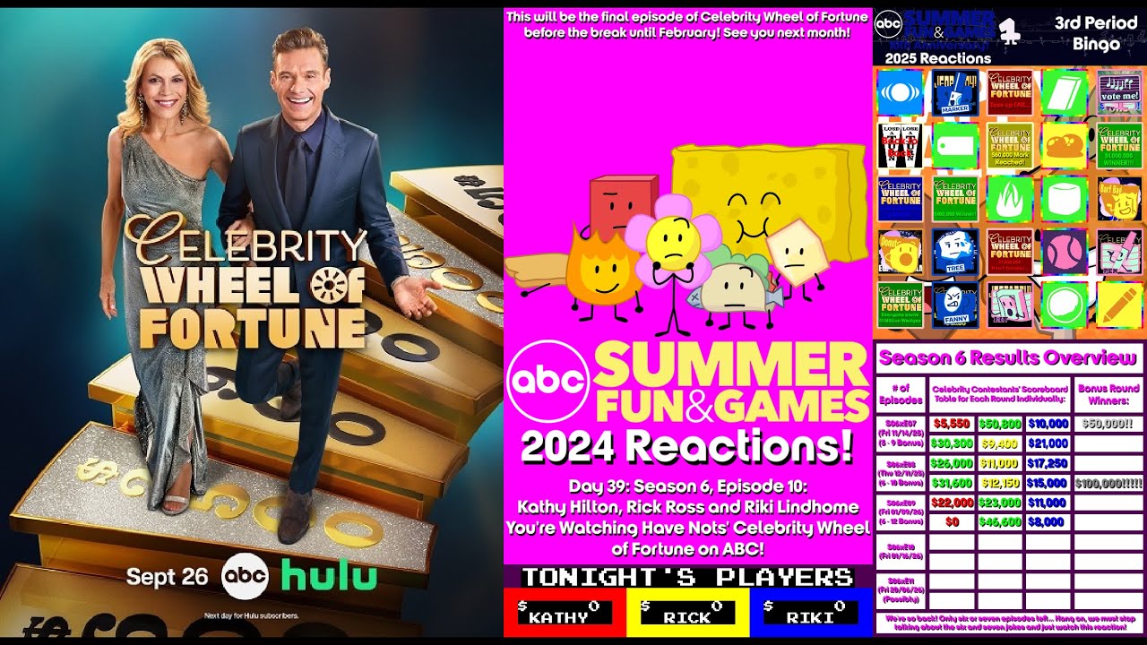 ABC's Summer Fun & Games 2025 Reactions, Day 39: Celebrity Wheel of ...
