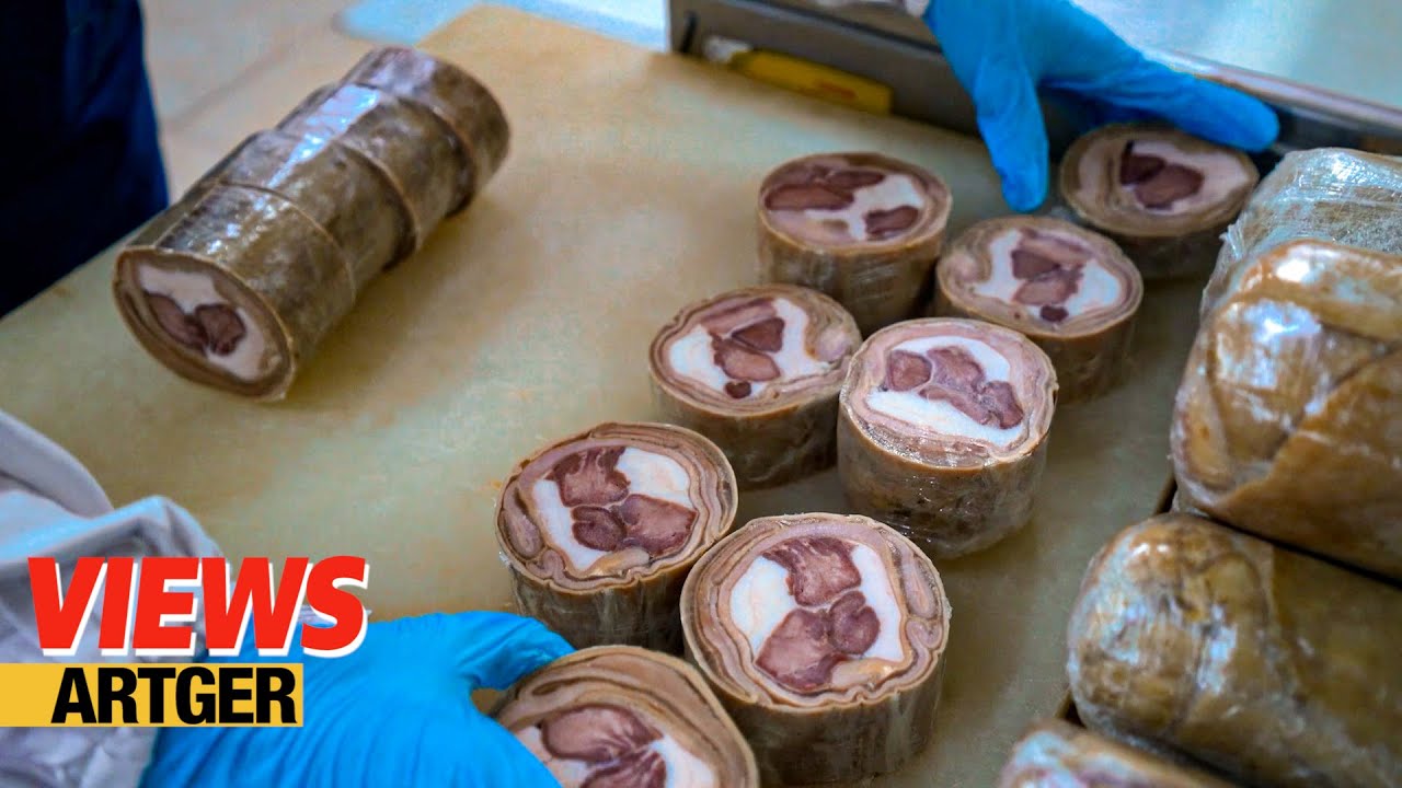 Amazing Mongolian Beef Tripe Sausage Factory - Sous Vide Method! - YouTube