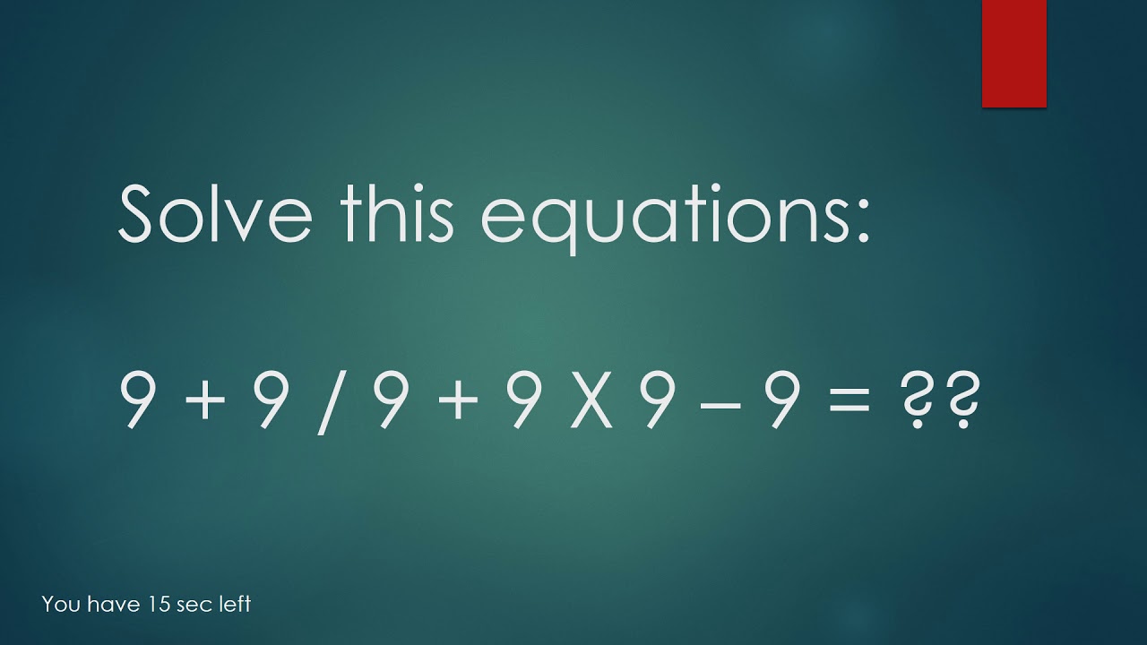 Brain Math Challenge Problem - YouTube