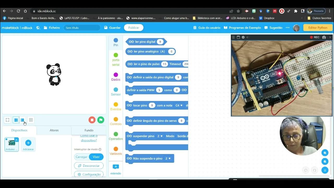 MBlock - Liga e desliga LED no Arduino - YouTube