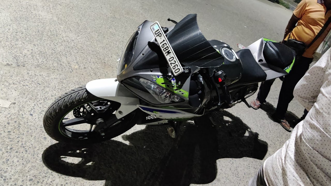 Yamaha R15 V2 delivery video special edition grey green white colour # ...