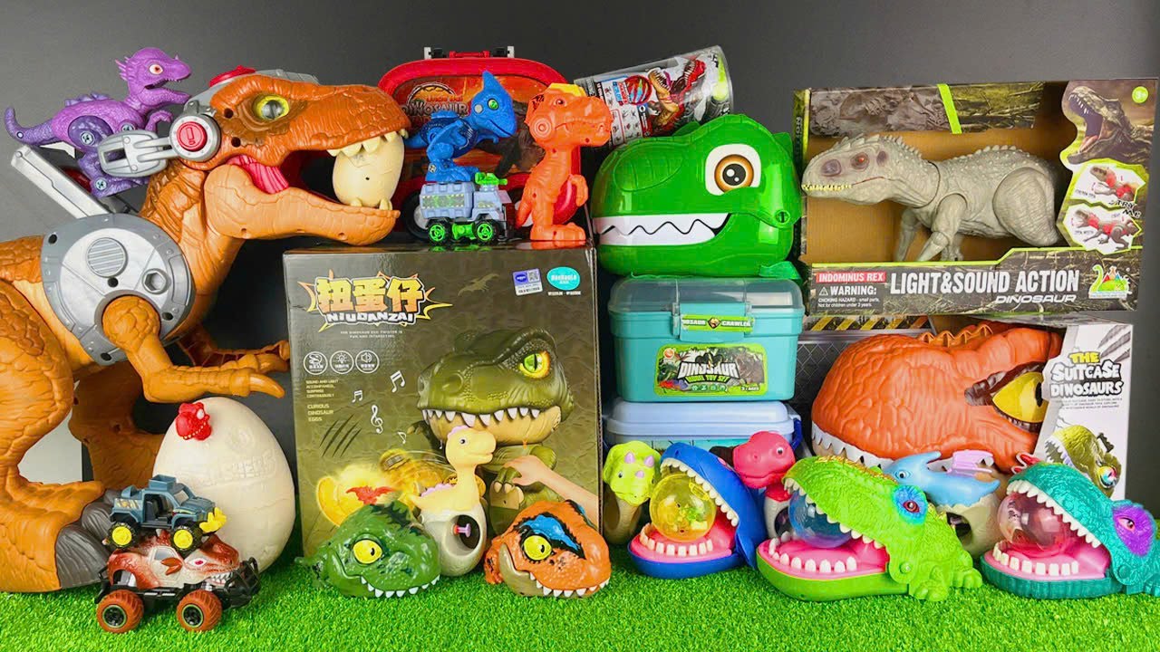 Jurassic World Unboxing Review Giant T-rex Indominus Rex Dino Teeths ...