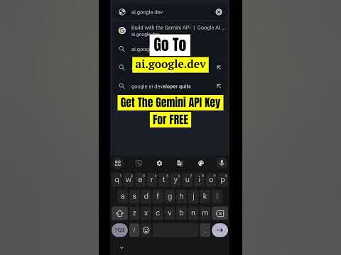 Get Your Own Gemini API Key For FREE #google #gemini #ai - YouTube