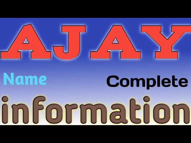 Ajay Name Origin