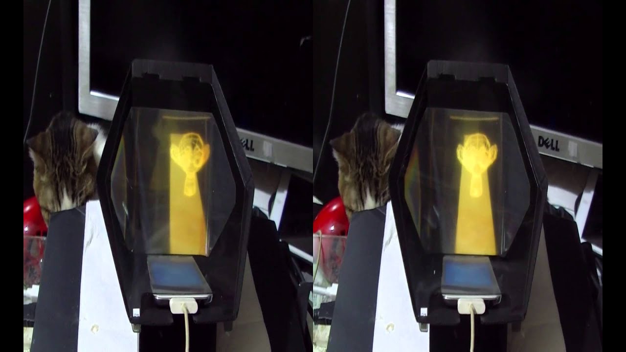 Floating autostereoscopic 3D display test 01 - YouTube