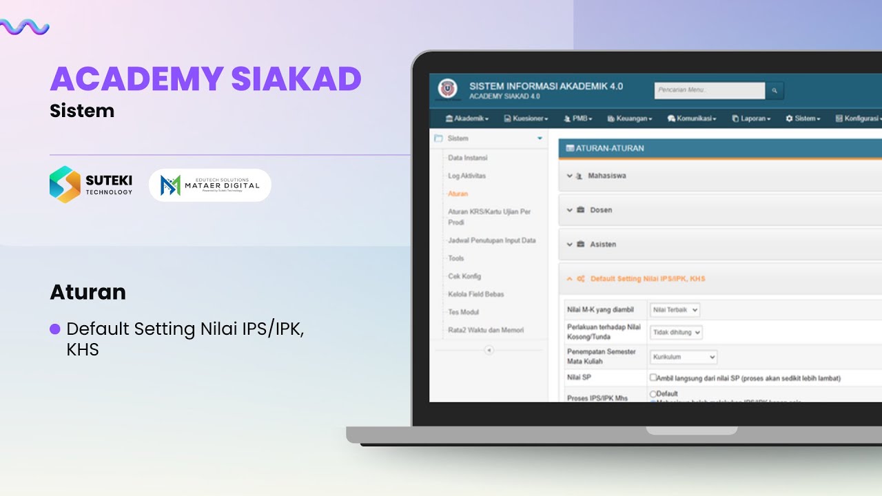 Aturan - Default Setting Nilai IPS IPK, KHS - YouTube