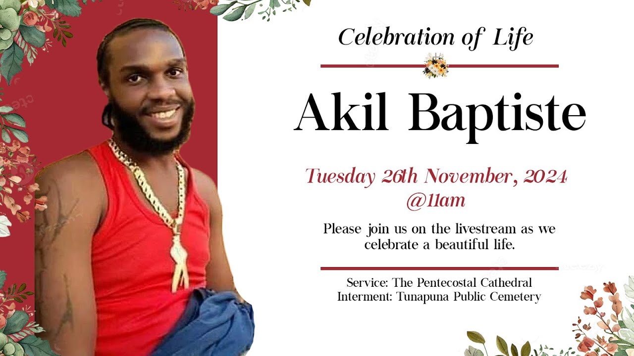 In Loving Memory Of Akil Baptiste - YouTube