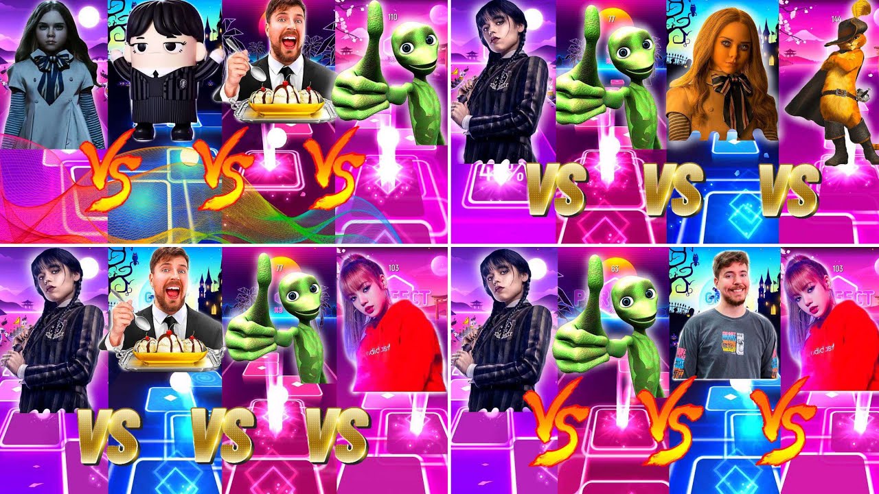 MIX ️ GOMEZ & REMA - CALM DOWN 🆚 WEDNESDAY - BLOODY MARY 🆚 M3GAN DOLLS ...