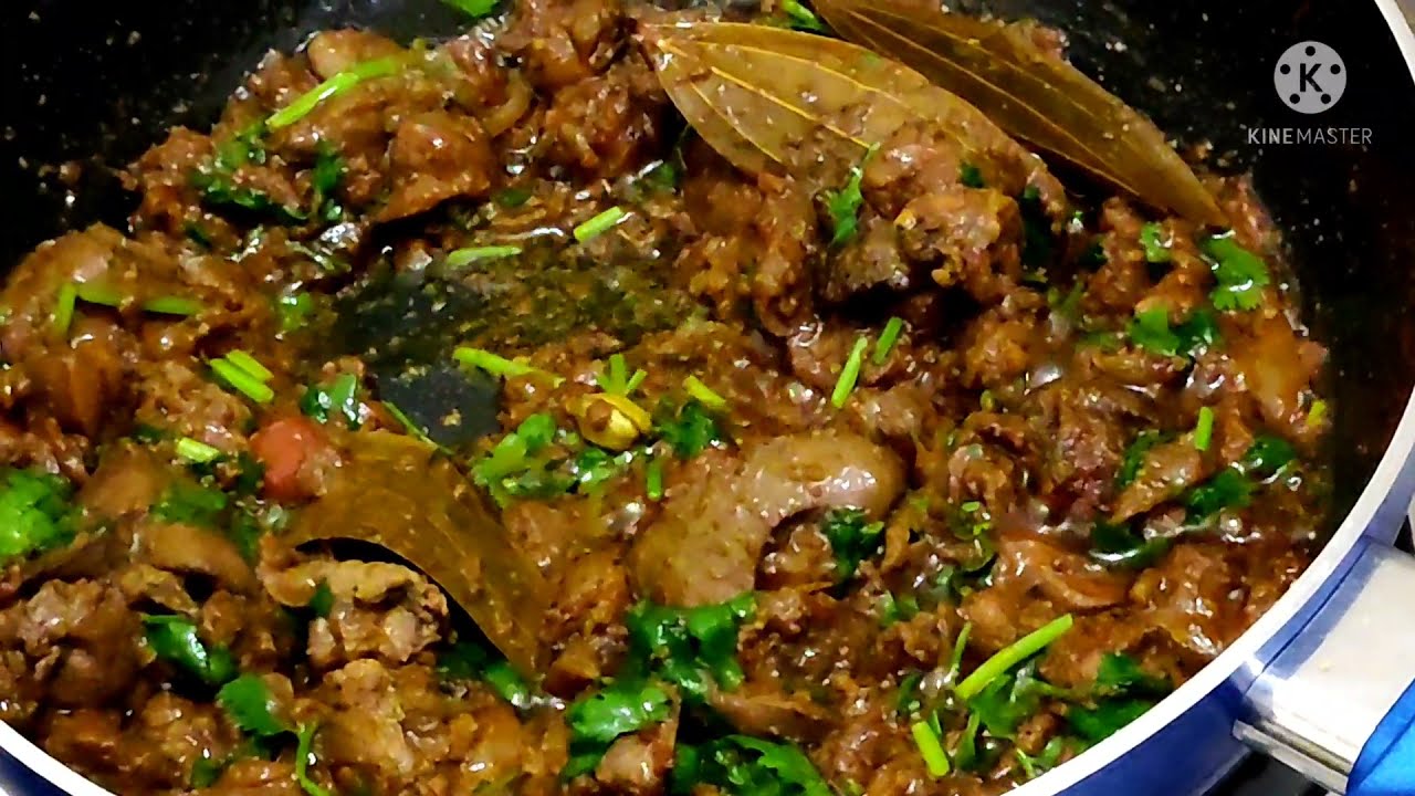 Chicken potakaleji recipe // How to make chicken pota kaleji masala ...