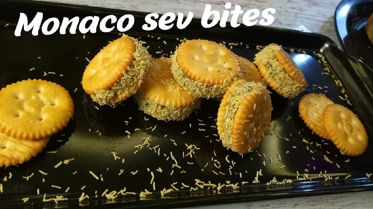 Monaco Biscuit Snacks || Monaco sev bites || Stuffed Monaco biscuits ...