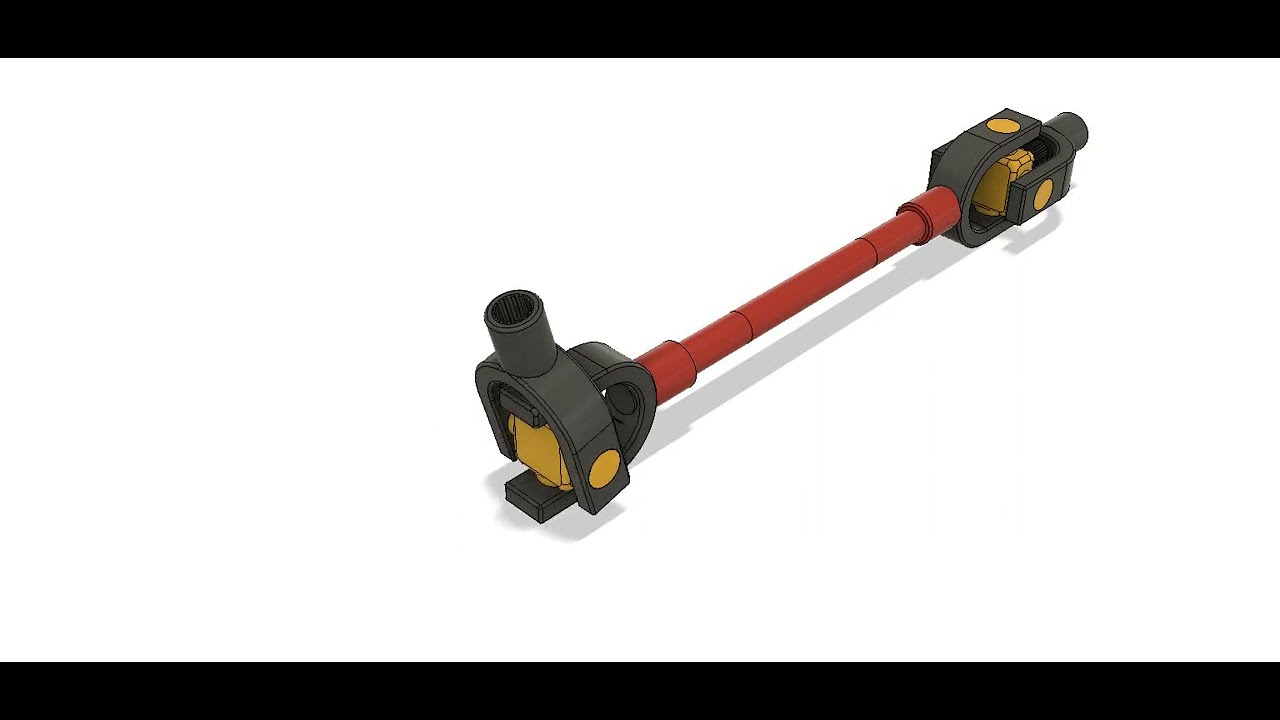 UNIVERSAL JOINT animation video in fusion 360 - YouTube