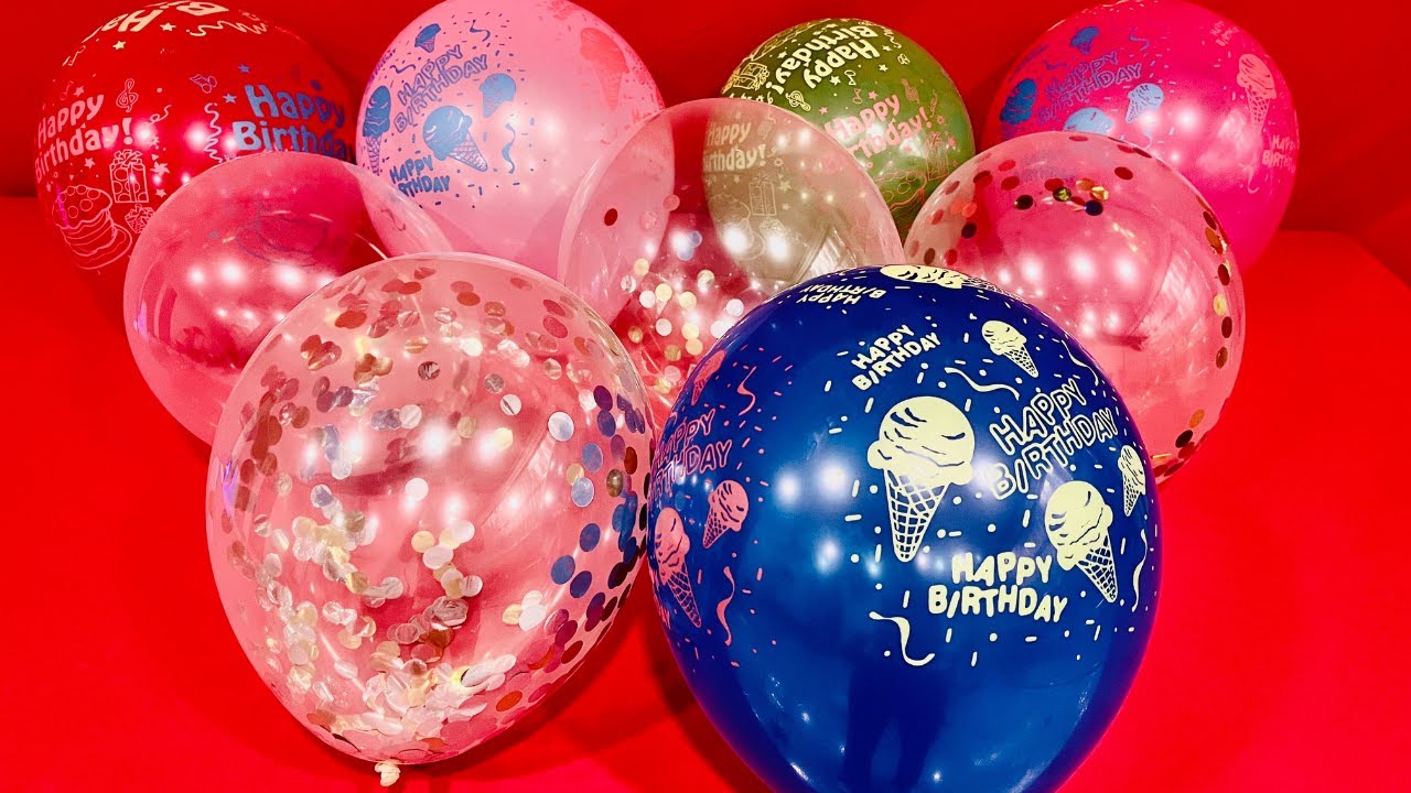 FUN HAPPY BIRTHDAY BALLOON POPPING - YouTube