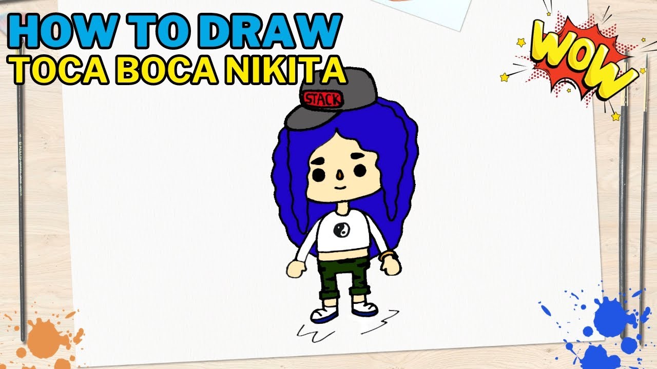 How to Draw Toca Boca Nikita Easy for Beginners | Game Drawing Tutorial ...