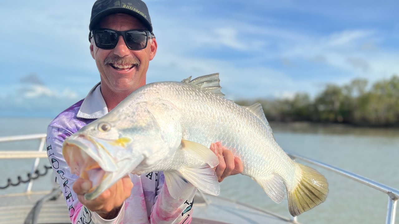 238cm Of Barra | Fishing Shady Camp/Tommy Cut - YouTube