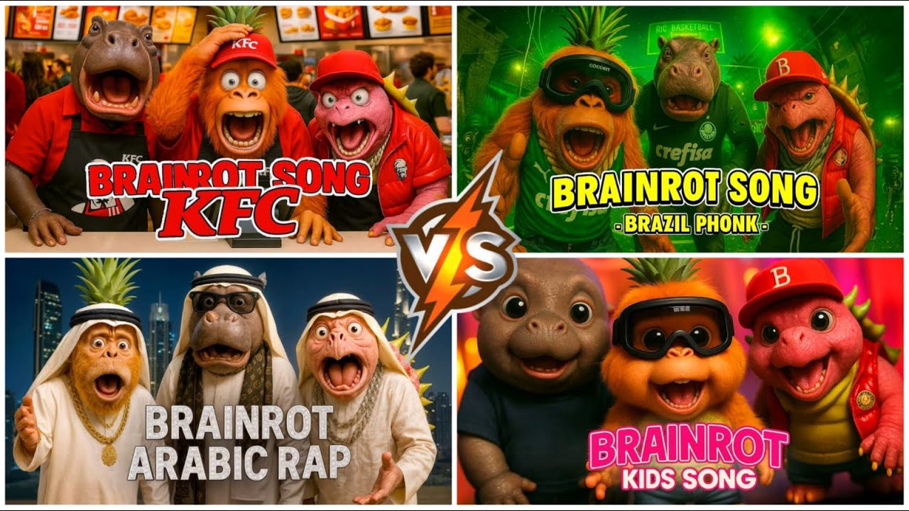 BRAINROT Boom Boom 🆚 BRAINROT arabic song 🆚 BRAINROT Spaghetti🆚 ...
