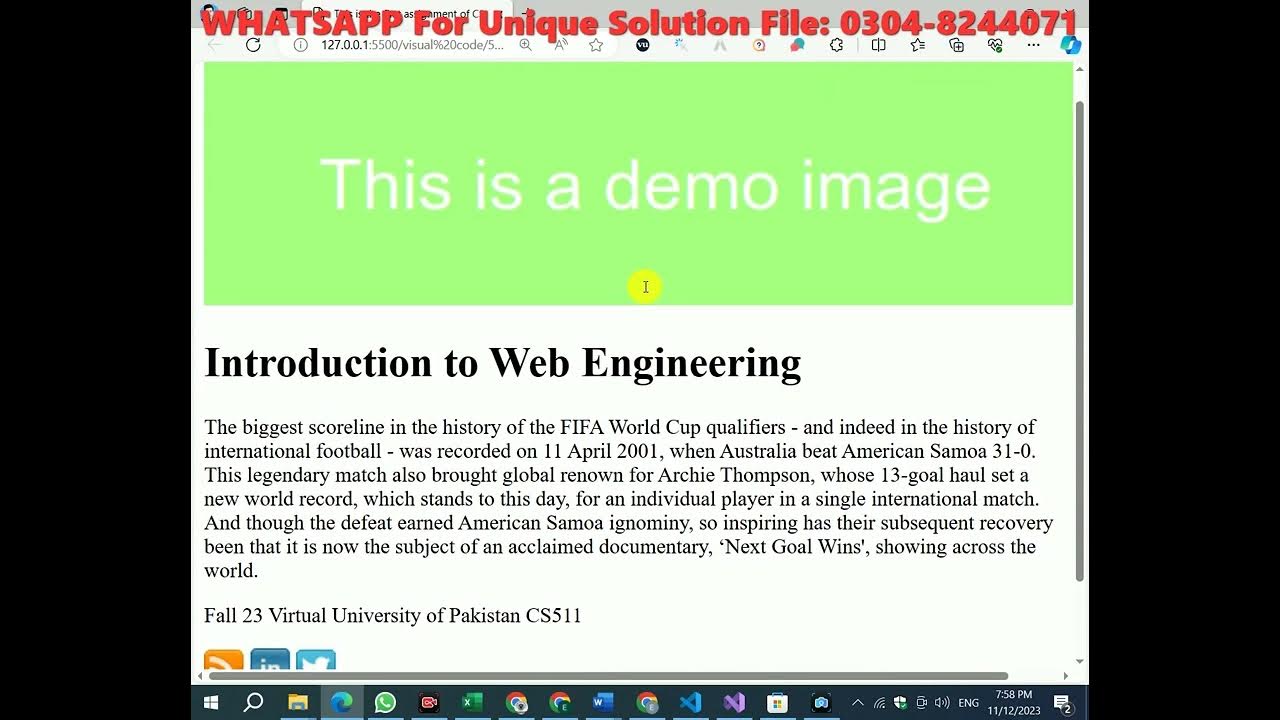 CS511 Assignment 1 solution Fall 2023 - YouTube