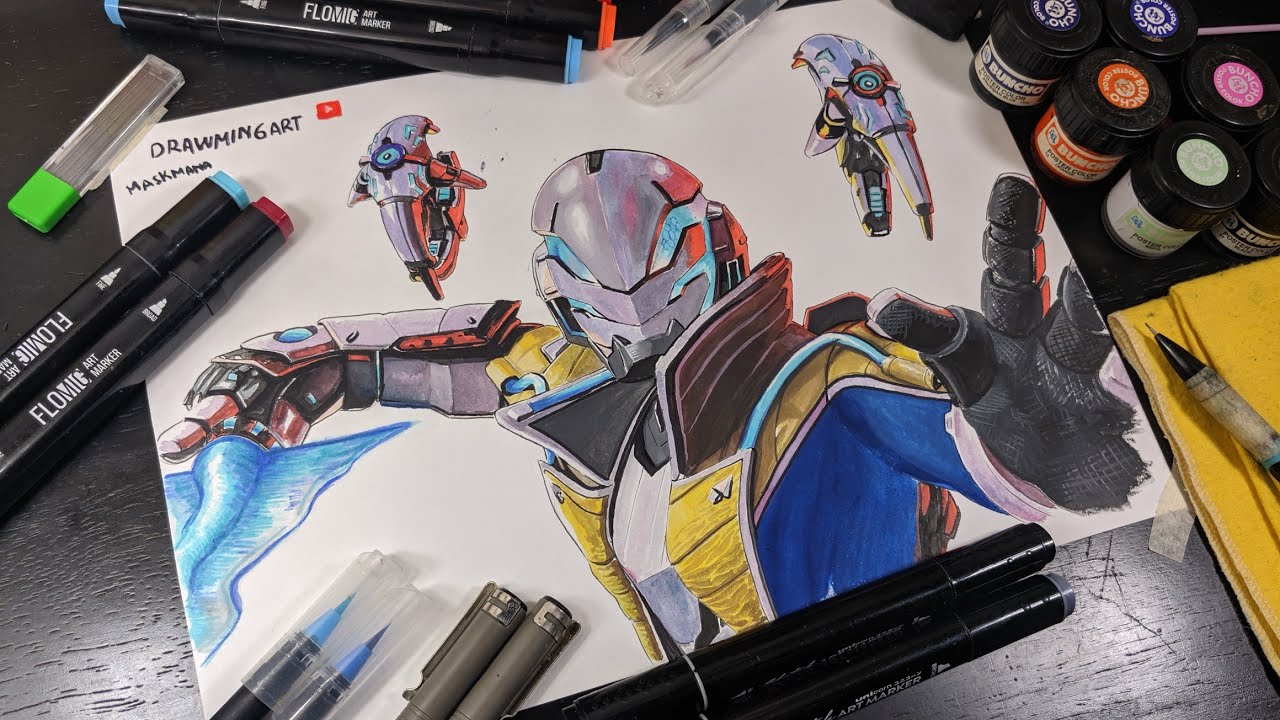 Lukis/Warna MASKMANA Step by step | #mechamatomovie #mechamato # ...
