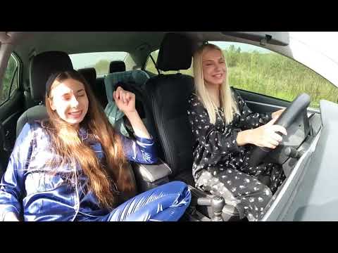 Two girls revving and getting start after pajama party