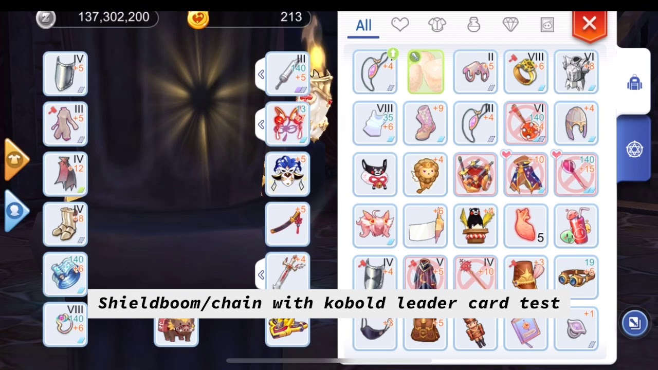 Ragnarok mobile RG shieldboom/shieldchain build with kobold leader card ...