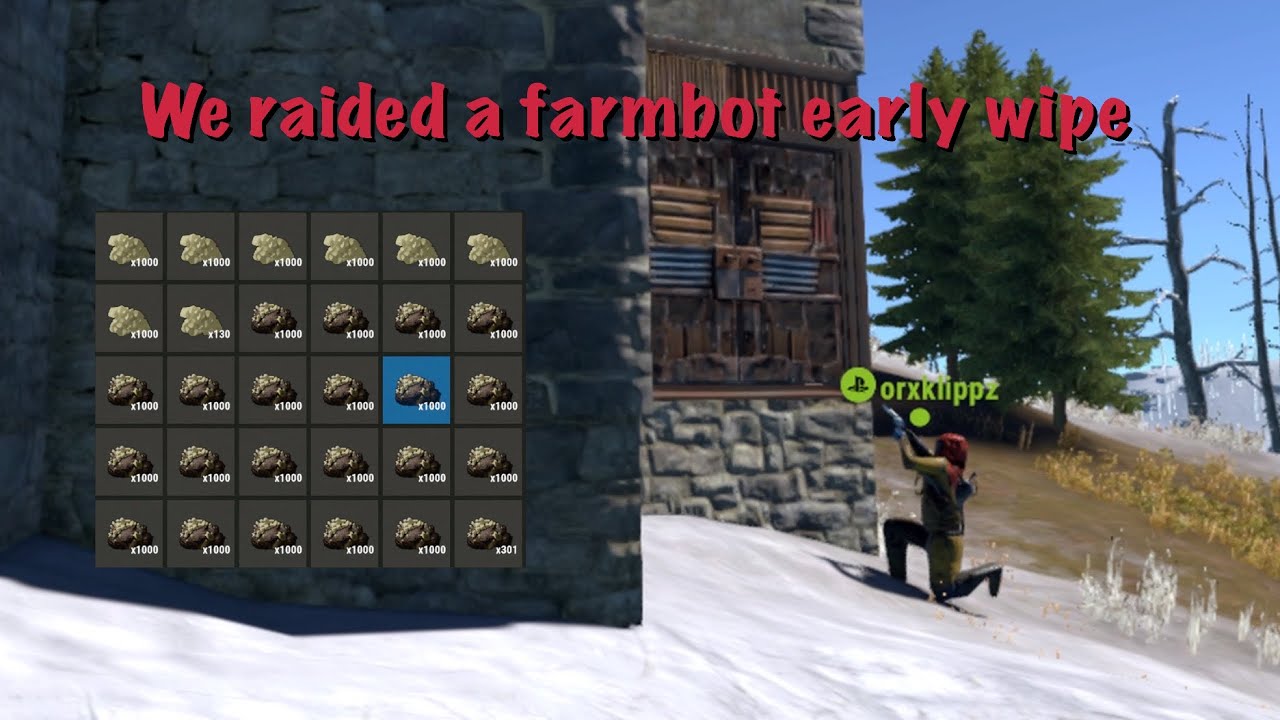 We Raided a Farmbot Early wipe -Rust Console - YouTube
