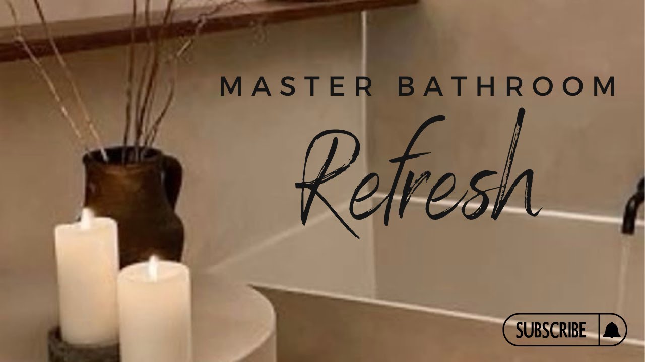 ** NEW 2024** MASTER BATHROOM REFRESH || MODERN || ORGANIC || NEUTRAL || RENTER FRIENDLY ...