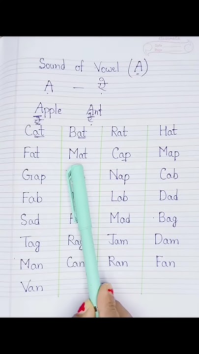 Sound of vowel 'A'||A sound words||A sound words for kids|| - YouTube