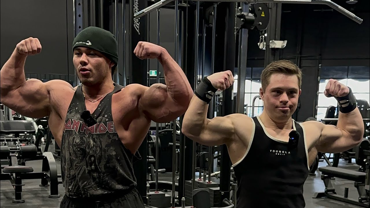 Down Syndrome Bodybuilder training arms with Devin Bernardo #fitness # ...
