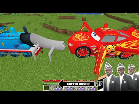 Worm Thomas Train vs Spider McQueen in Minecraft - Coffin Meme