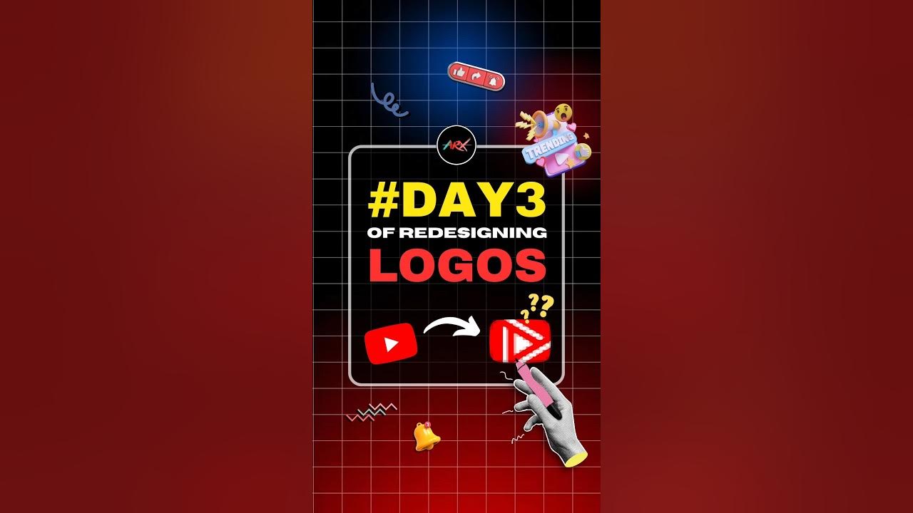 Logo Redesign Youtube #day3 #trending #shortvideo #viralvideo #ytshorts ...