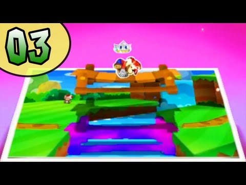 Let's Play Paper Mario Sticker Star - Part 3 - Toads Are Useful!! - YouTube