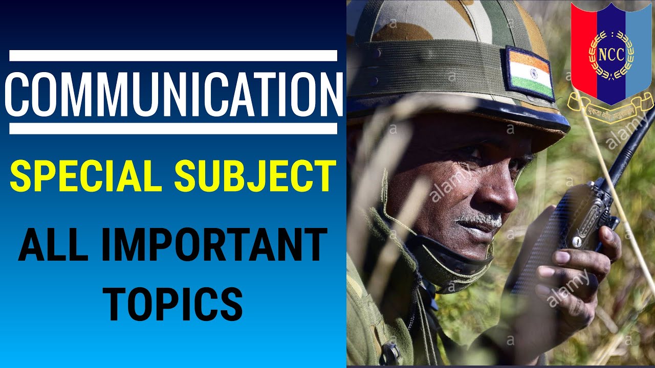 All about Communication in NCC | Special Subject army | Practical ...