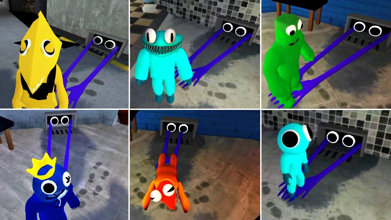 Purple Pulls Every Rainbow Friends 2 Monsters In Vent | Rainbow Friends ...