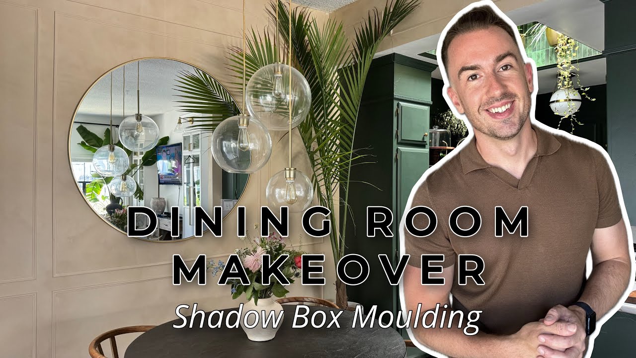 Installing Shadow Box Moulding! | EXTREME DINING ROOM MAKEOVER - YouTube