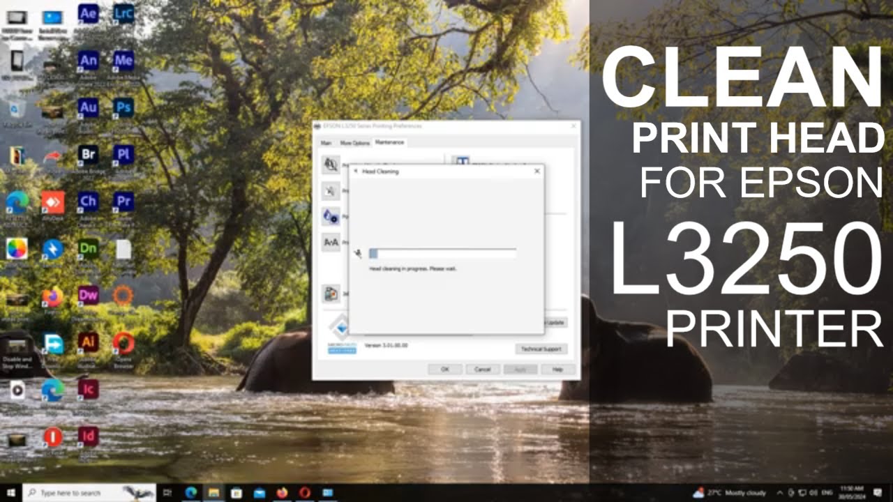 EPSON L3250 Printer Fix: How to Clean the Print Head like a PRO! - YouTube