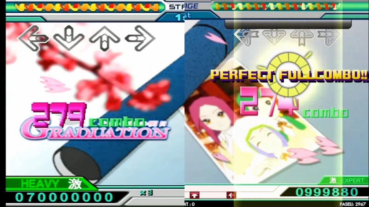 [DDR SELECTION] GRADUATION ～それぞれの明日～ [DDR A vs CS EXTREME Comparison] - YouTube