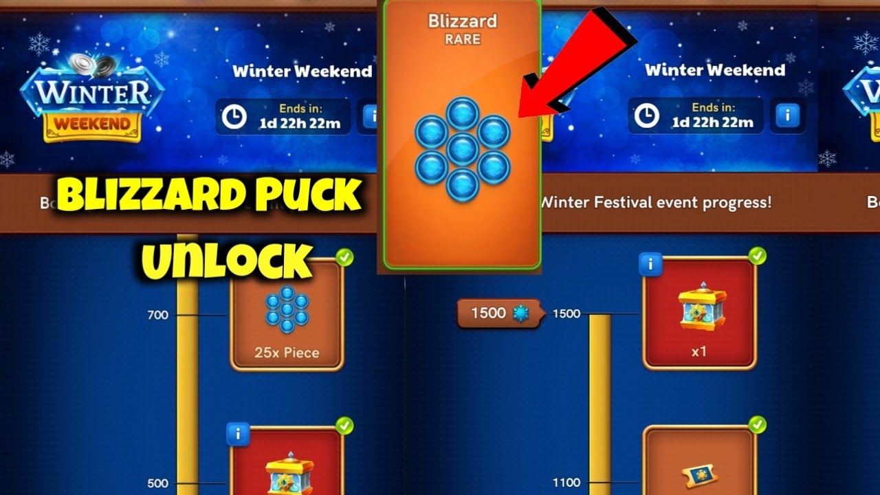 Winter Weekened ️ Blizzard Puck Unlock | Gameplay | Carrom Pool ...