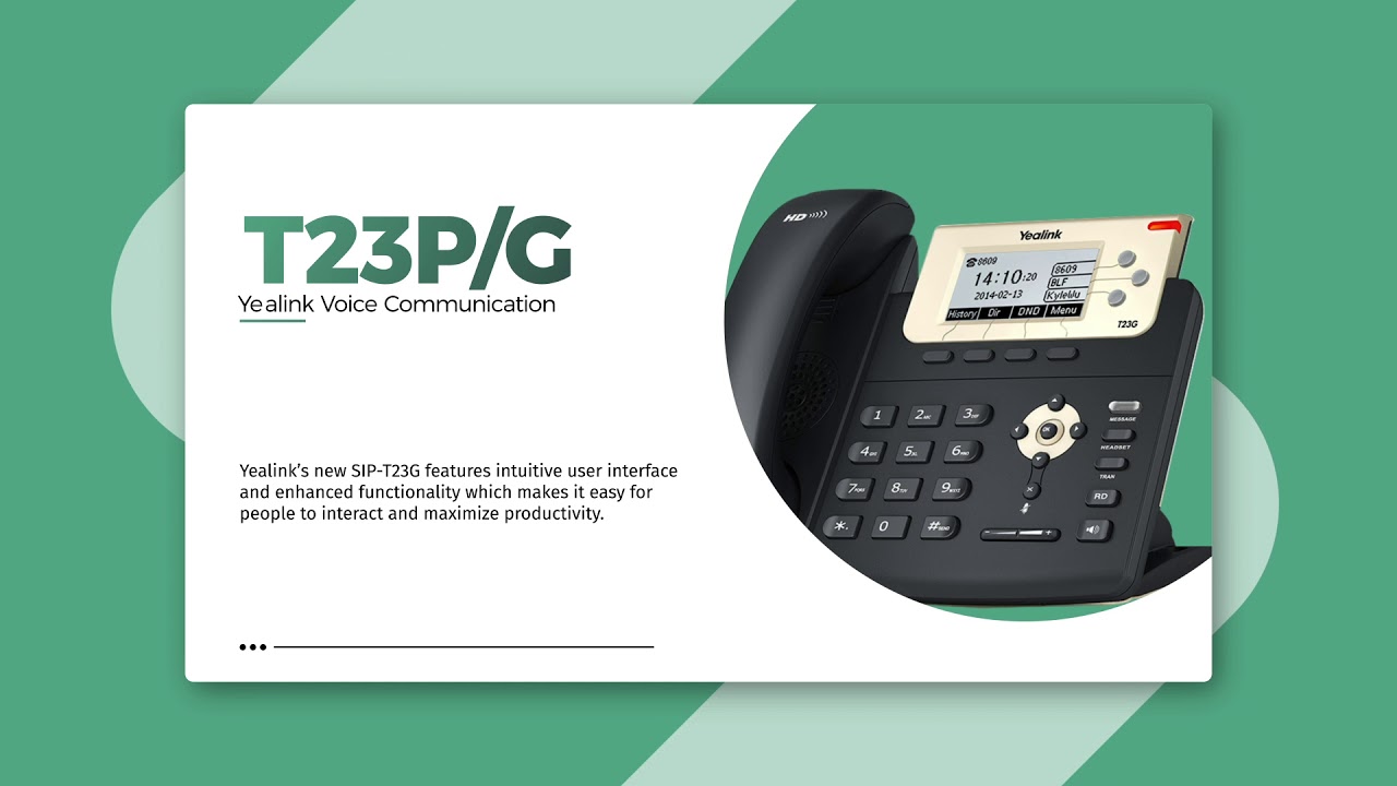 Téléphone IP Yealink T23G - YouTube