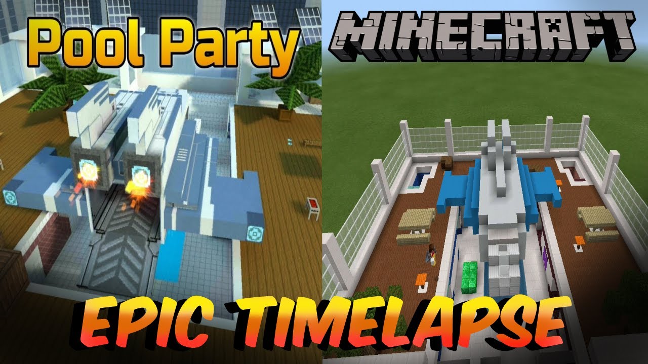 PG3D Pool Party | Built In Minecraft (insane Timelapse) - YouTube