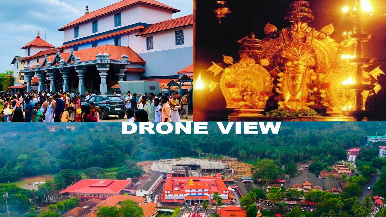 Dharmasthala Manjunatha Swamy Temple aerial drone view video - YouTube