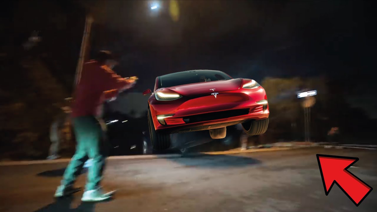 Watch This Tesla Car Defy Gravity with Epic Jump! - YouTube