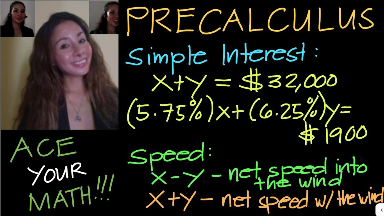 PRECALCULUS: Problems on Investment with Simple Interest and Speed ...