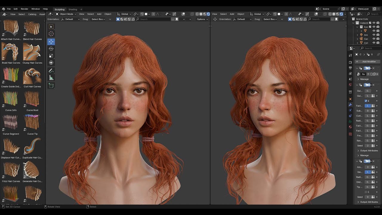 Realistic girl portrait modeling - Blender 4.2 - YouTube